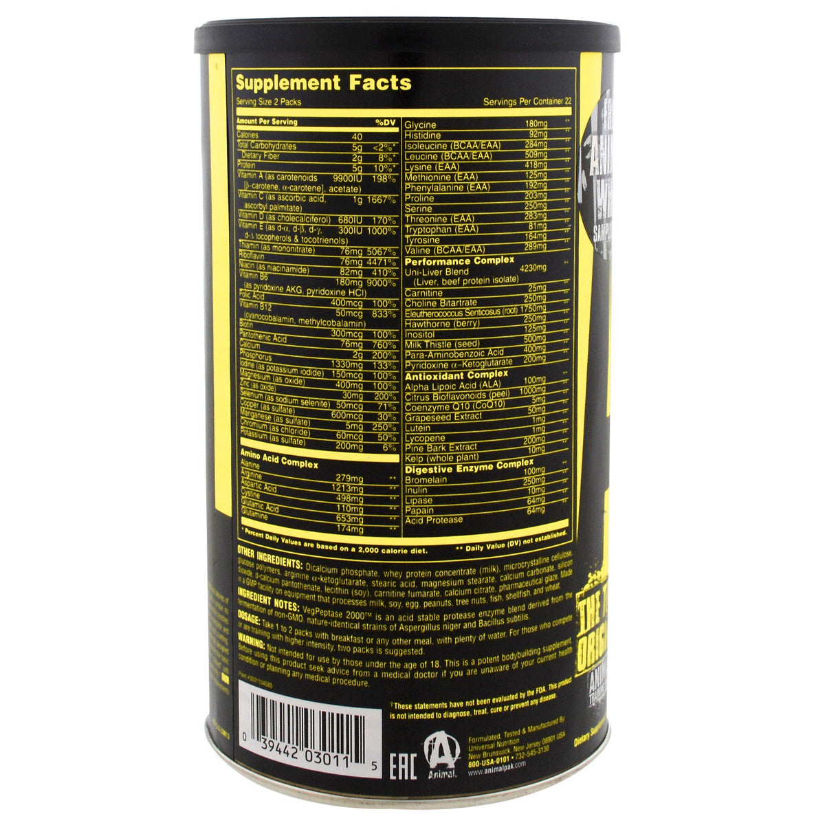 Animal Pak 44 packs – Goody's Supplements